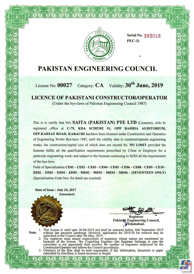 PEC – Saita Pakistan